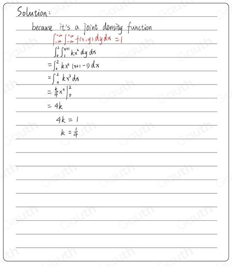 solved let x and y denote two continuous random variables with the joint density function f x