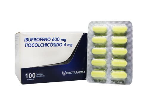 Ibuprofeno Tiocolchicósido 600 mg 4 mg Drotafarma