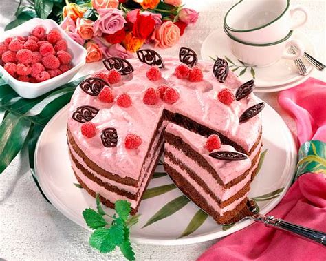 Himbeer Sahne Schoko Torte Himbeer Schokoladentorte Naked Cake Sallys