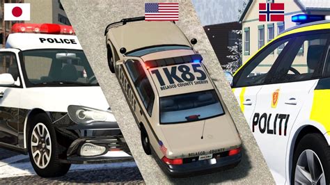 Police Chases From Around The World Beamng Drive Youtube