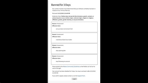 The Dumbest Roblox Ban I Ve Gotten Yet Roblox Vs BLM YouTube