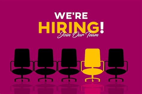 Premium Vector Vector We Are Hiring Banner Hiring Recruitment Design