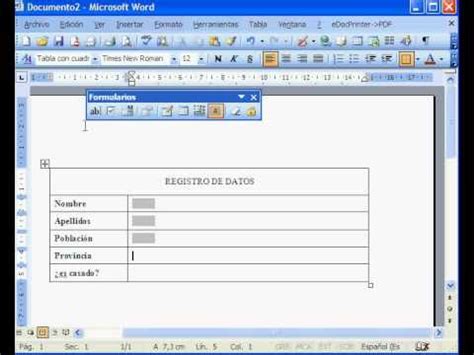 Crear Formulario En Word