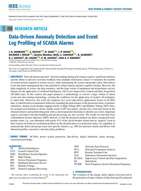 pdf data driven anomaly detection and event log profiling of scada alarms