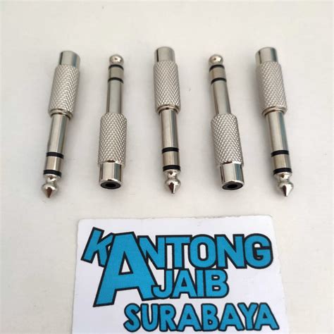 Jual Converter Jack Akai Stereo To Soket Rca Konektor Jack Akai Stereo