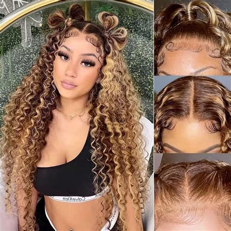 Amazon Xzz Ombre Highlight Lace Front Wigs Human Hair