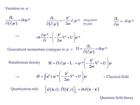 ppt 6 second quantization and quantum field theory powerpoint presentation id 329928