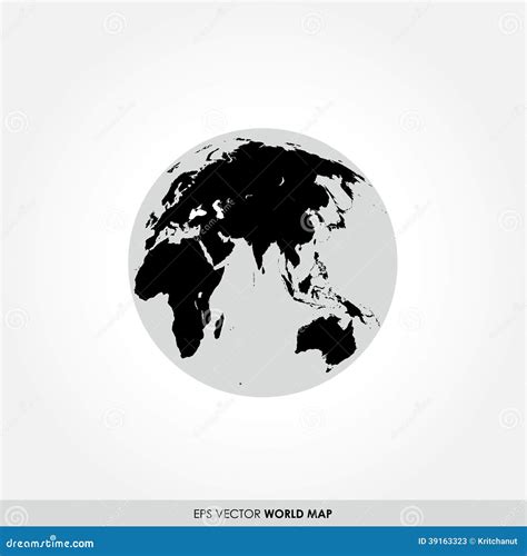 Mapa Del Mundo En Icono Del Globo Stock de ilustración Ilustración de