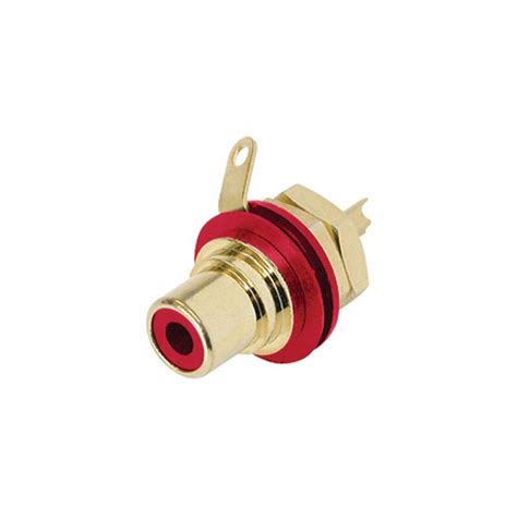 Rean Connettore Phono A Telaio Rca Contatti Placcati Oro Colore