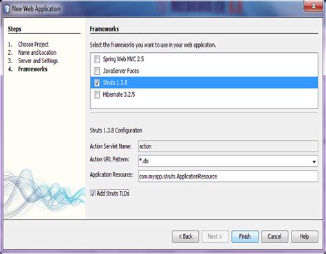 creating a simple web application with netbeans ide in struts