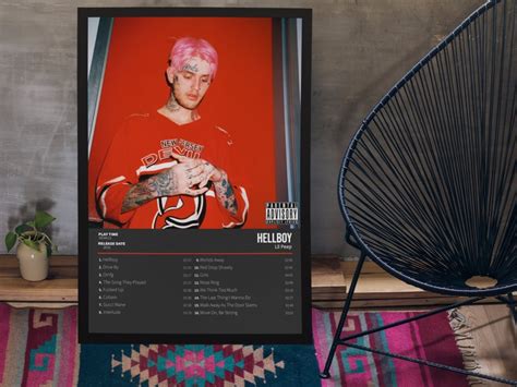 Lil Peep Hellboy Album Cover Poster For Home Wall Art Etsy UK