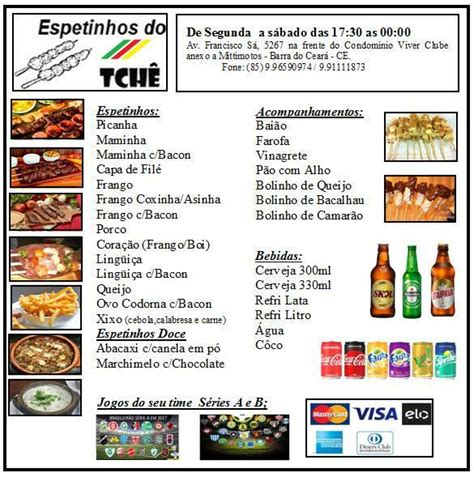 Menu em Espetinho do Tchê pub Bar Fortaleza