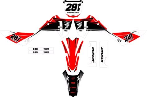 Kit Adesivos Graficos Honda Crf 230 Amx F25 Motocross 0 30mm
