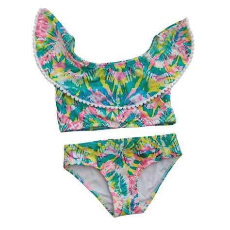 Biquíni Infantil Proteção UPF50 Babado Ruffle Marguerita Banho Maria