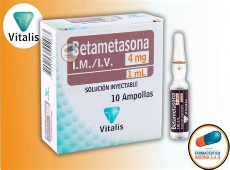 BETAMETASONA 4 MG ML CAJA X 10 AMPOLLAS VITALIS