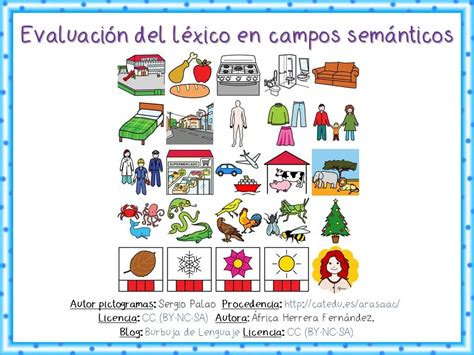 Registro de evaluación del léxico por campos semánticos Aula PT