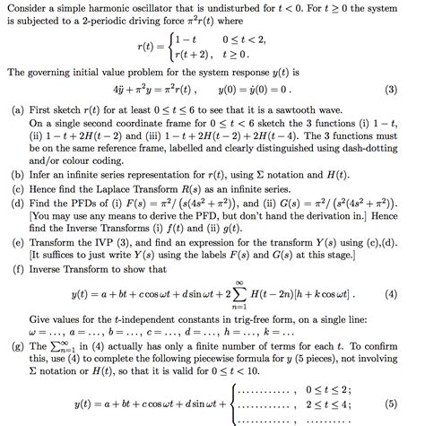 solved h t is the heaviside unit step function pfd