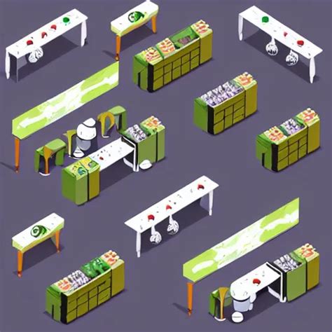 Isometric Cartoon Of Funky Recreational Cannabis Cafe Stable