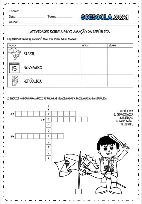 Atividades Proclama O Da Republica Para Imprimir Baixe Em Pdf