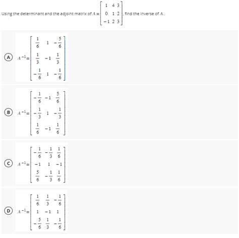 solved using the determinant and the adjoint matrix of