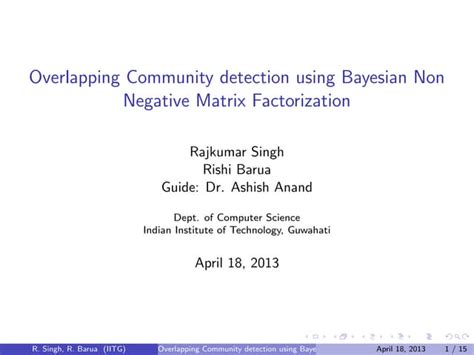 overlapping community detection using bayesian nmf ppt