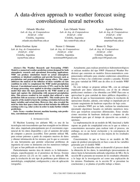 pdf a data driven approach to weather forecast using convolutional neural networks