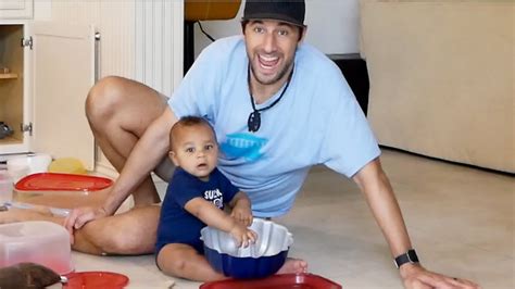 Baby Crawls Making Toys With Pots And Pans Babys First Meal Daddy