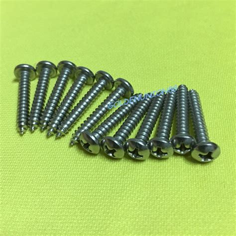 M3 9 X 16 25 35 45mm Cross Recessed PAN Head Self Tapping Screw SUS 304