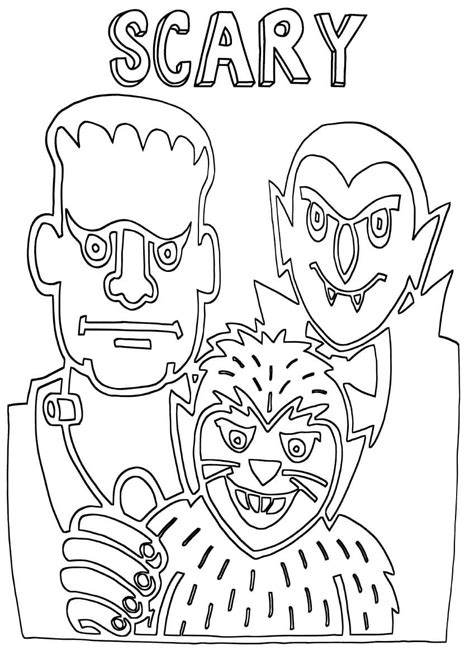 Desenhos De Apavorante Para Colorir Imprimir E Pintar Coloringlib