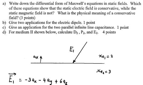 solved a write down the differential form of maxwell s