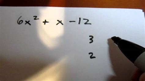 difficult trinomial factoring using the criss cross method example 2 youtube