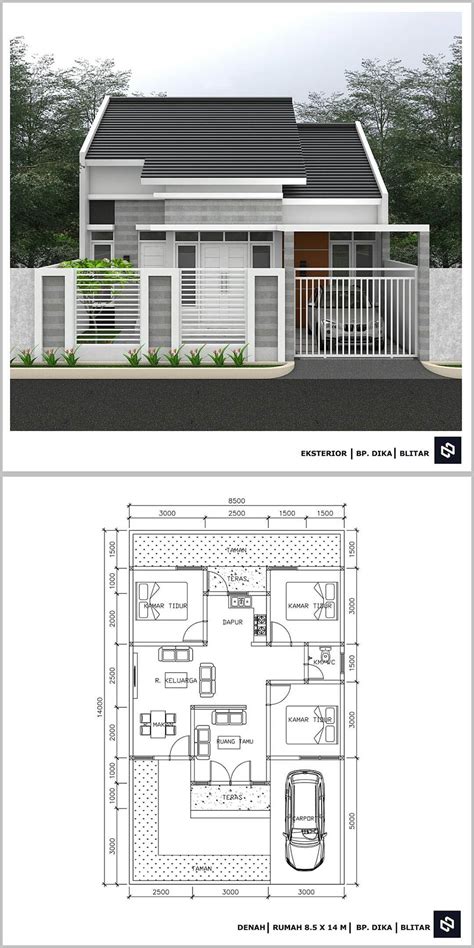 Denah Rumah Minimalis Lantai 1