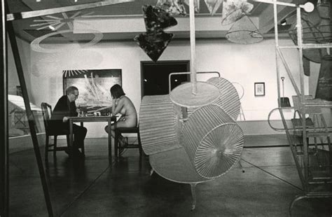 Photo By Julian Wasser Eve Babitz And Marcel Duchamp Playing Chess At