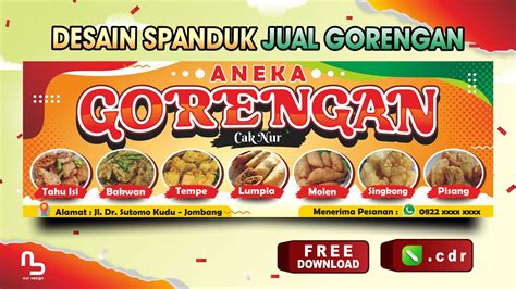 Desain Spanduk Gorengan Free CDR Nurdesigns YouTube