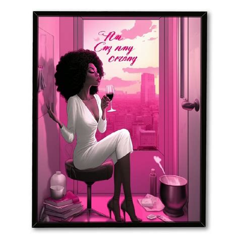 C04 GENYS African American Wall Art Fashion Black Girl Wall Art Grey