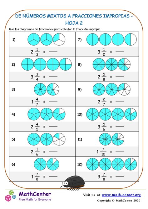 Cuarto Grado Hojas De Trabajo Fracciones Como Parte Del Todo Math Center