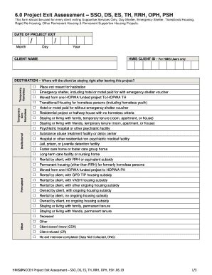 Fillable Online CoC HMIS Data Collection Template Project Entry NC