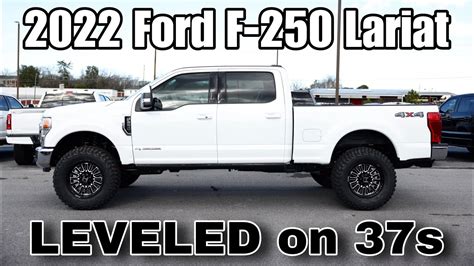 2022 Ford F 250 Lariat LEVELED On 37s Covert Edition Oxford White Super