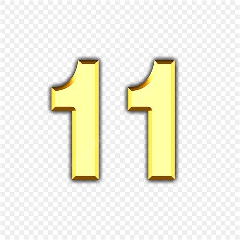 Numerical Numbers Clipart Transparent PNG Hd Numerical 11 Golden