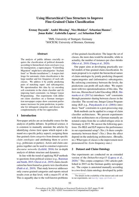pdf using hierarchical class structure to improve fine grained claim classification