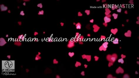 Kannam Thumbi Poramo😍 Lyrics😍whats App Status Best Love Status Youtube