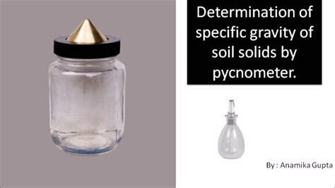 Determination Of Specific Gravity Of Soil Pycnometer YouTube