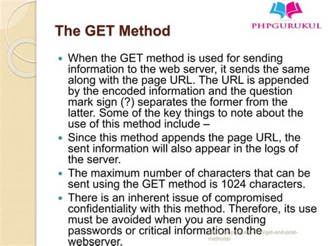 Get And Post Methods In Php Phpgurukul PPT