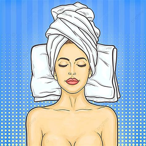 Beauty Spa Woman Vector Art PNG Pop Art Beautiful Woman In Spa
