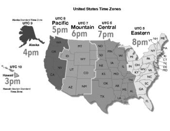 United States Map Time Zones