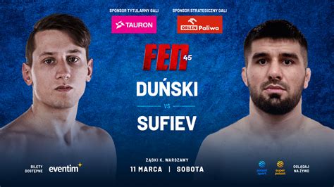Oficjalny portal FEN MMA FEN 45 Sufiev nowym rywalem Duńskiego