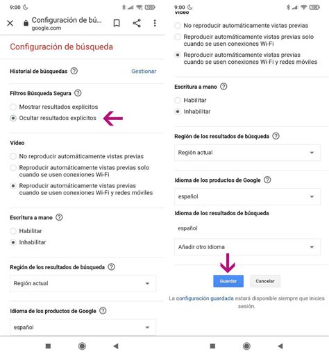 Cómo activar la búsqueda segura de Google en tu Android y filtrar