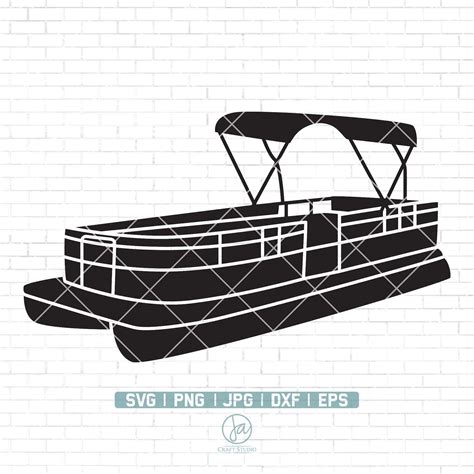 Pontoon Boat SVG Pontoon Boat Outline SVG Pontoon Boat Clipart Pontoon