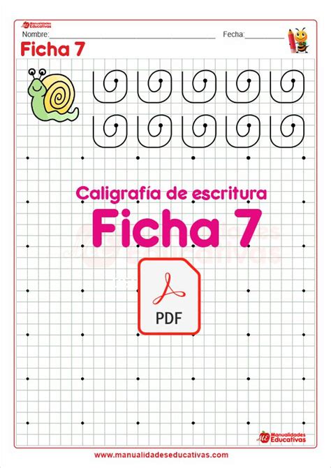 Ficha 7 Caligrafía para mejorar la escritura