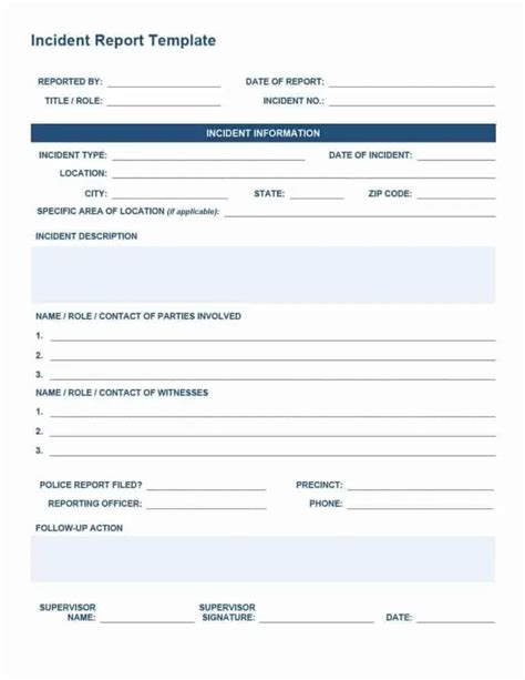 7 Police Report Templates In Word PDF Free Formats Excel Word